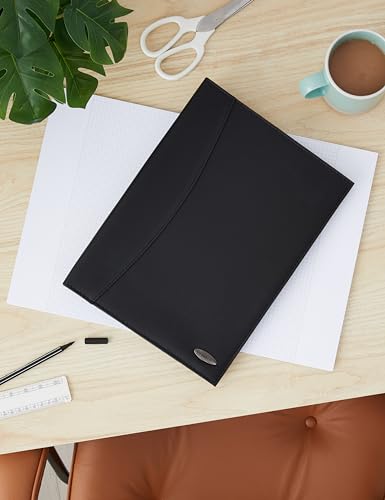 Rexel Soft Touch Display Book A4 Black Smooth Leather (36 Pockets)