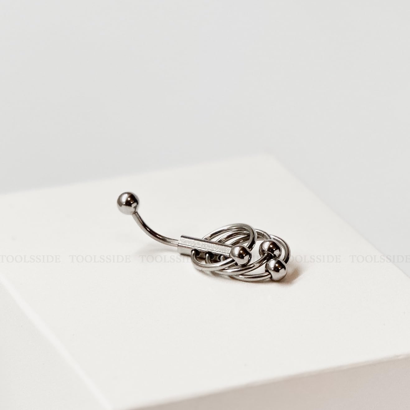 TOOLSSIDE Industrial Piercing Jewelry - Vch Jewelry Vertical Hood 14g Septum Ring Stainless Steel Curved Barbell for Genital Piercing