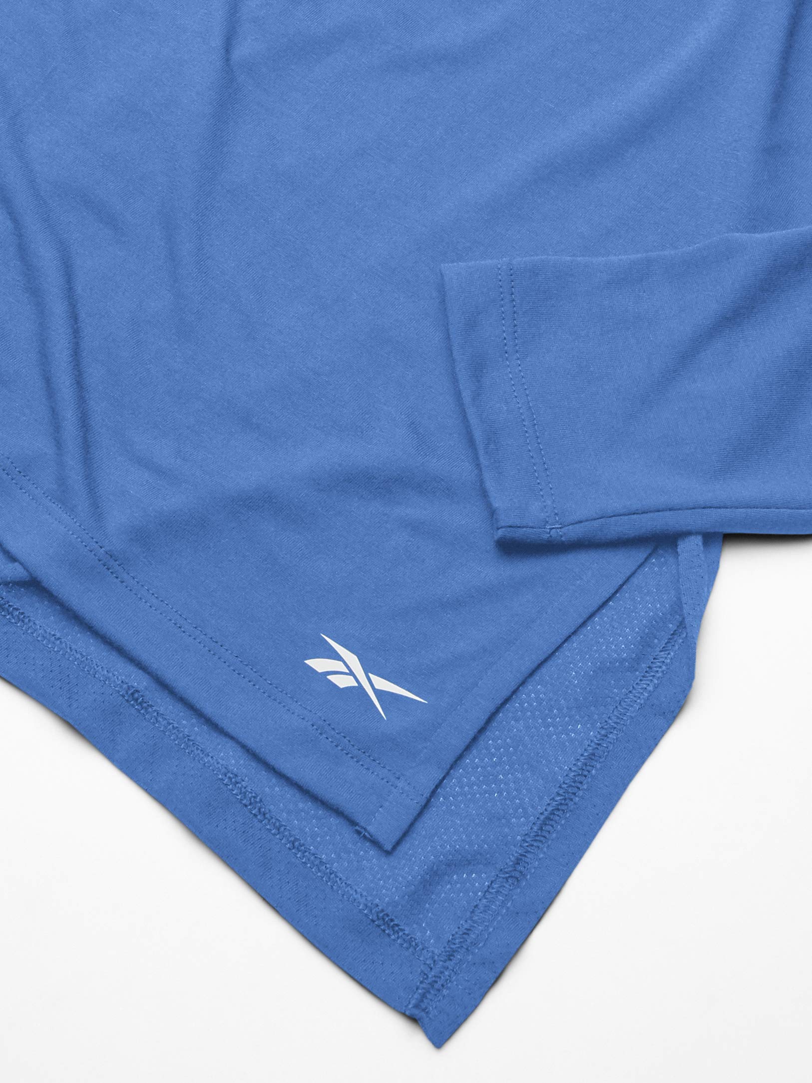 Reebok Workout Ready Supremium Long Sleeve Shirt, Blue Blast, Medium