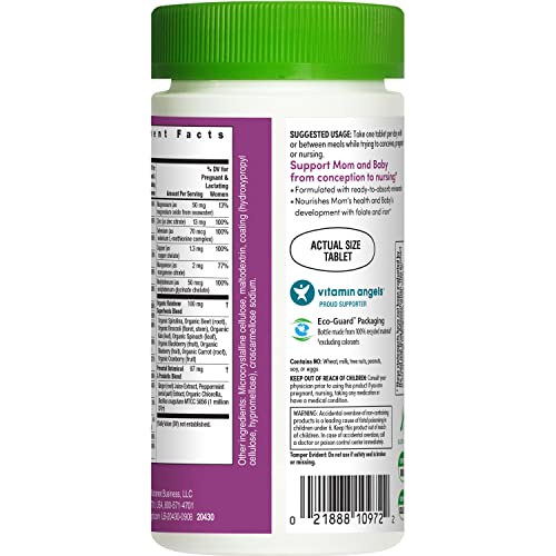 Rainbow Light High-Potency Prenatal One Multivitamin, Prenatal Health Multivitamin Supports Mom's Health and Baby's Development, With Vitamin C, Vegan, 90 Count