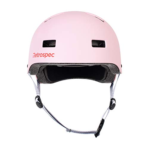 Retrospec CM-1 Bicycle / Skateboard Helmet for Adult Commuter, Bike, Skate , Matte Whisper Pink, 51-55 cm / Small
