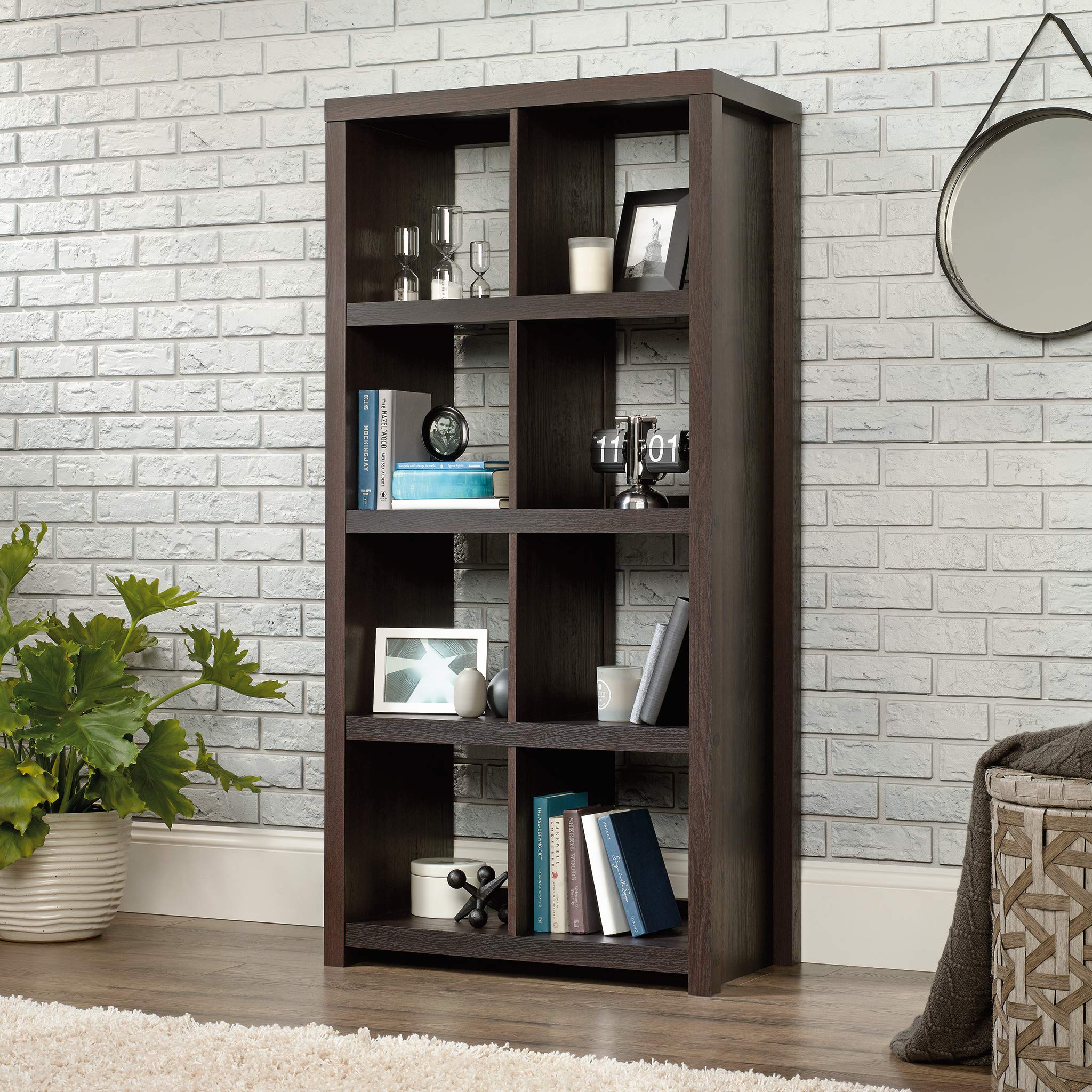 Sauder HomePlus 8-Cube Bookcase, Lintel Oak finish
