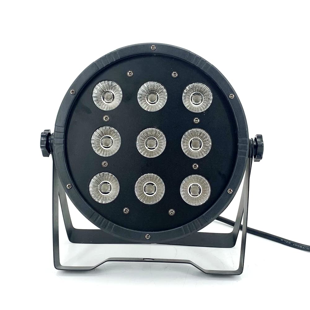 Stage Lights 9x18W Uplights with Strict Testing 6in1 RGBWA UV LED Par Lights Sound Activated DMX512 Control Bright DJ Par Light for Stage Party Club Disco Wedding Events