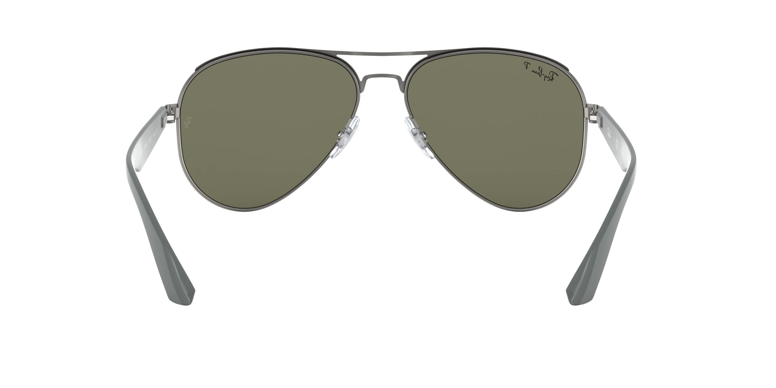 Ray-Ban Men's RB3523 Aviator Sunglasses, Matte Gunmetal/Polarized Green, 59 mm + 0