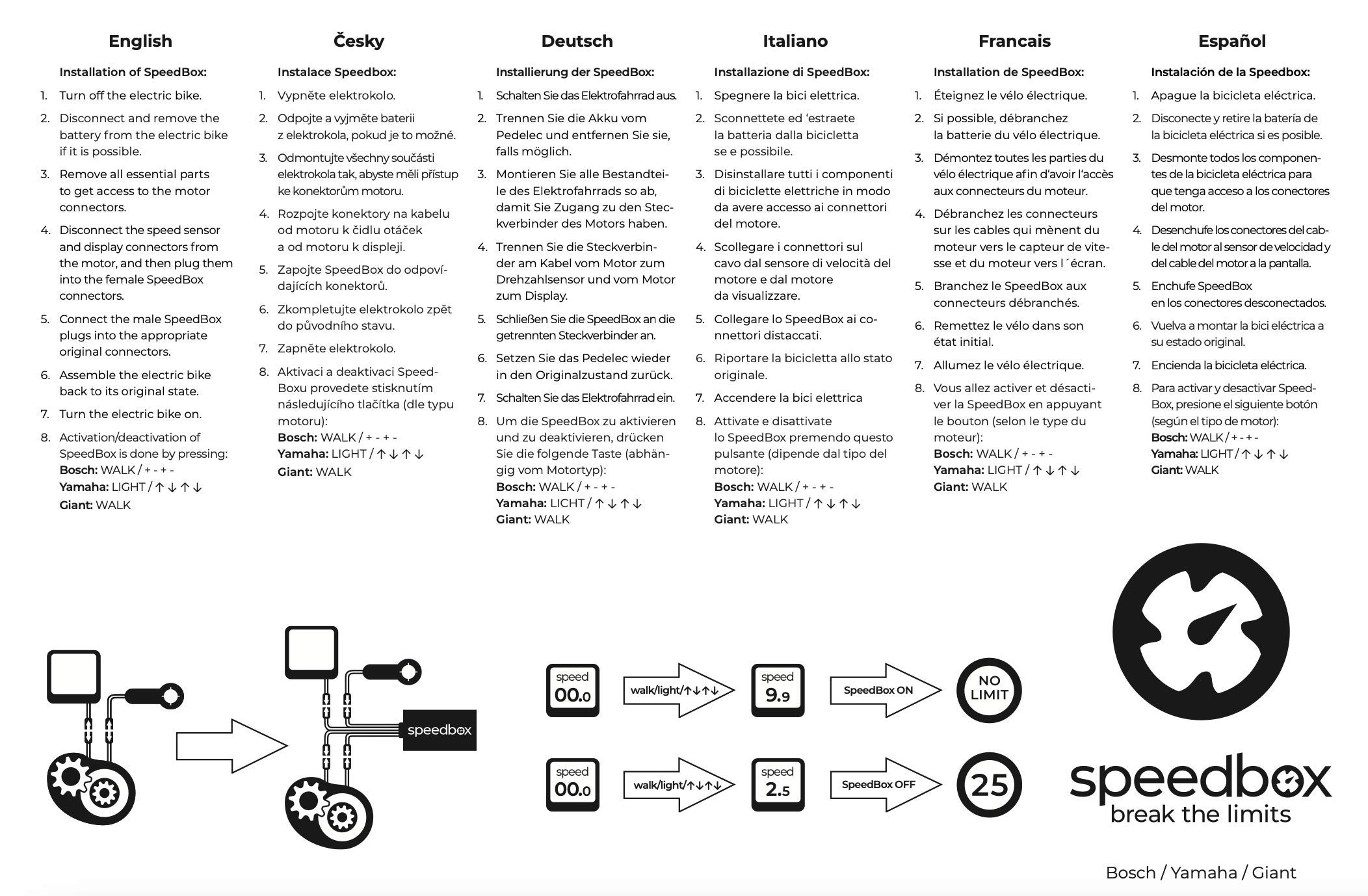 SPEEDBOX 2.0 for Yamaha eBike Tuning kit Suitable for All Yamaha PW-TE, PW-SE, PW-X, PWX2, PW-ST Motors. Smart Tuning chip of The Second Generation