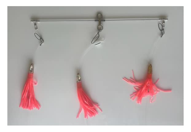 Reel Draggin' Tackle RDTKL Slammmer Spreader Bar, 5 inch Slammers 16 inch Bar (Pink)