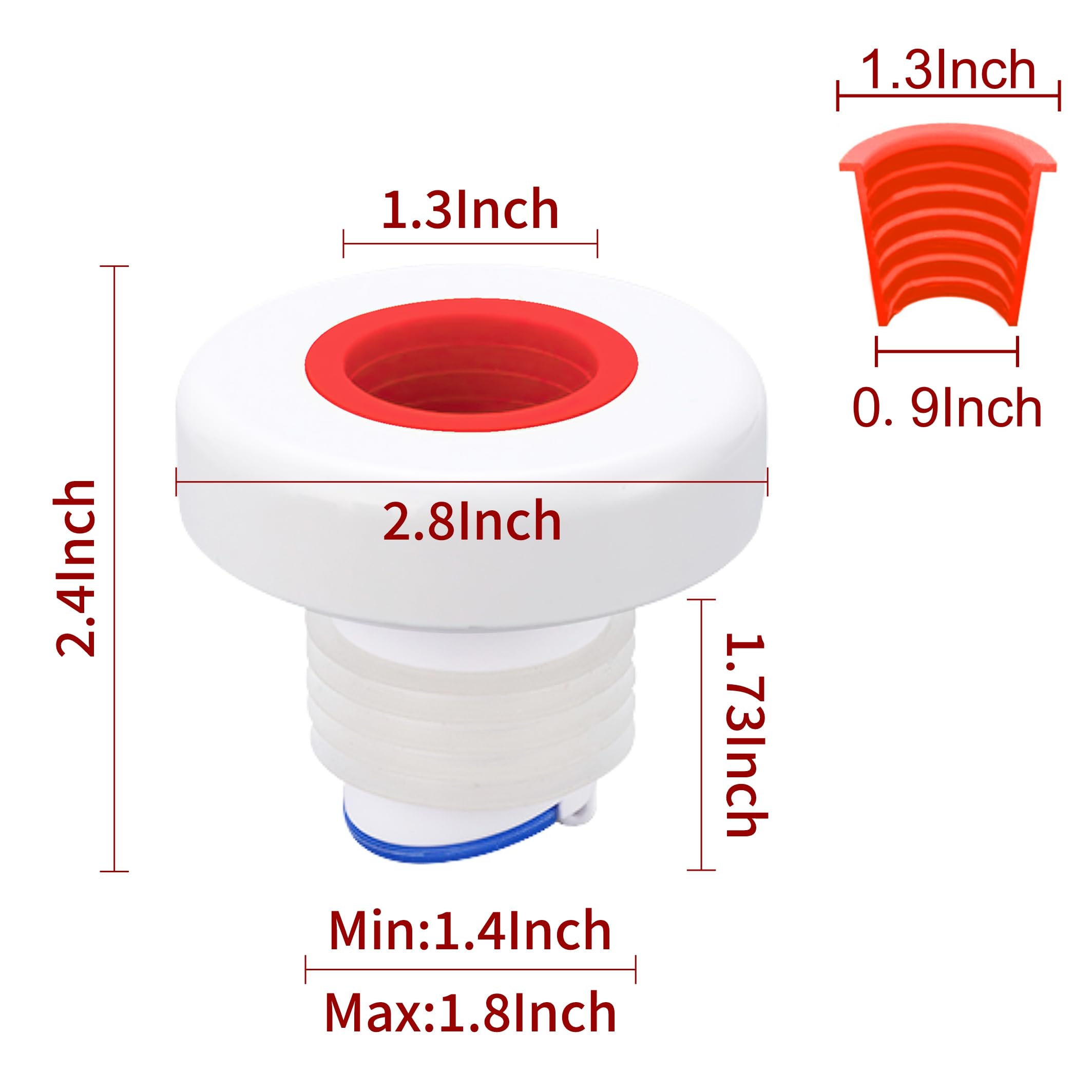 YMSdrain Drain Tube Hose Seal with Magnetic Odor-proof Valve Deodorant Silicone Plug Sealing Plug Sewer Seal Effective Odor-proof Adapter for Sealed Drain Coupling(not for washing machine)