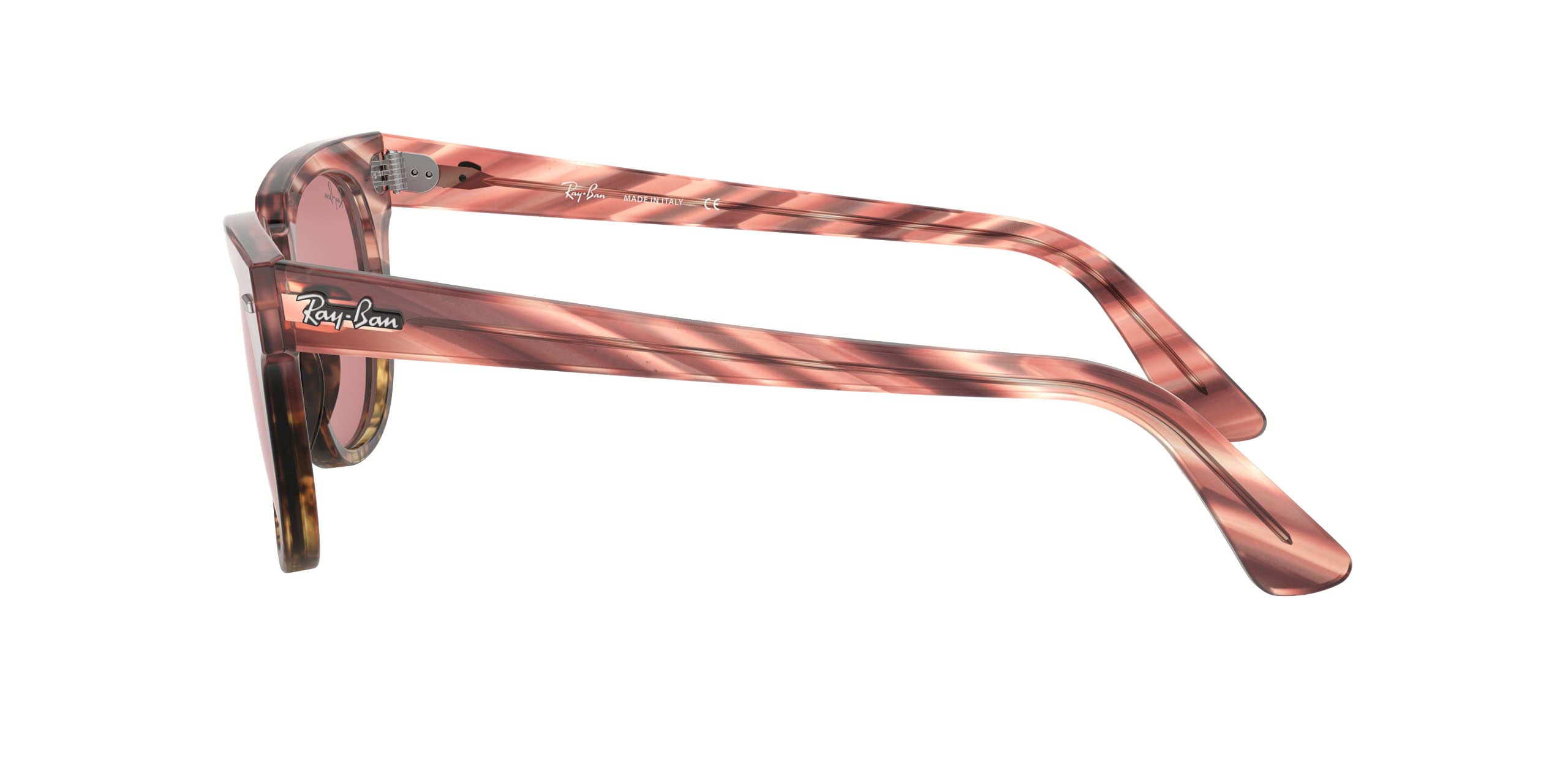 Ray-Ban Rb2168 Meteor Evolve Polarized Square Sunglasses, Transparent/Violet Photochromic, 50 mm