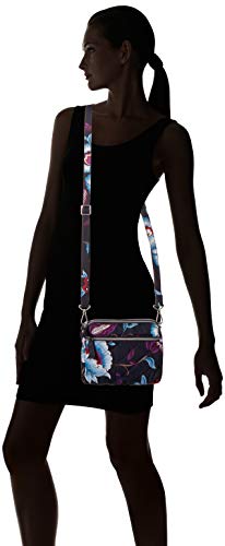 Vera Bradley Women's Performance Twill RFID Medium Triple Compartment Crossbody Purse, Mayfair in Bloom, One Size
