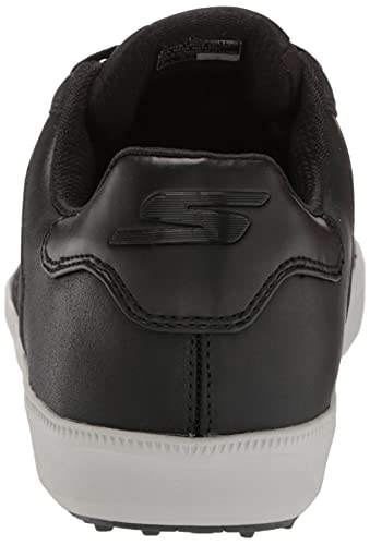 Skechers Men's Drive 4 Lx Waterproof Golf Shoe, Black/Gray, 9