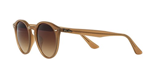 Ray-Ban RB2180F Low Bridge Fit Round Sunglasses, Turtledove/Brown Gradient, 49 mm
