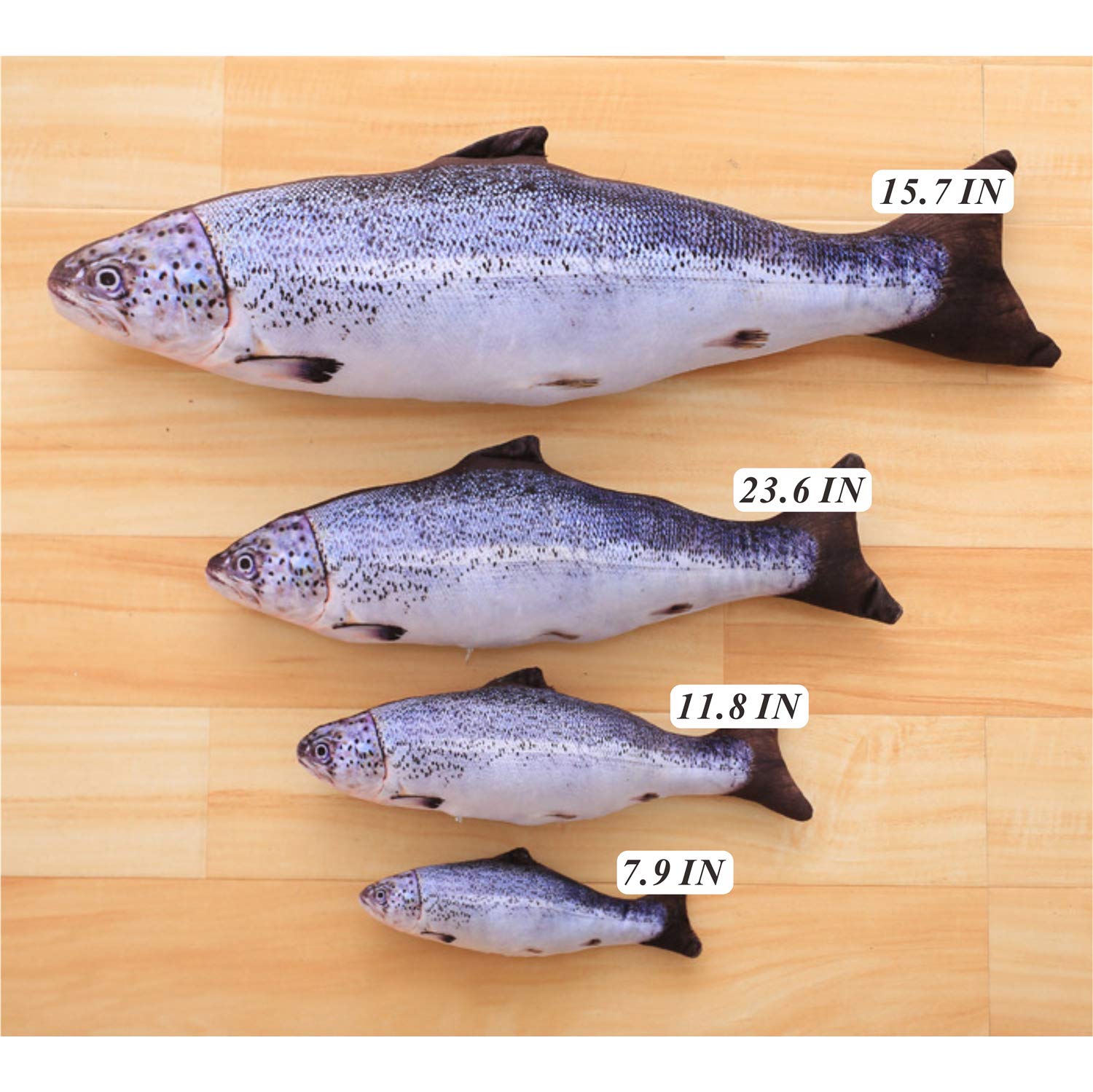 Simulation Fish Plush Decorate Soft Fish Decorate Pillow Cushion Stuffed Decorate Oversized Pillow Creative Gift Home Decor 23.6 in, Salmon