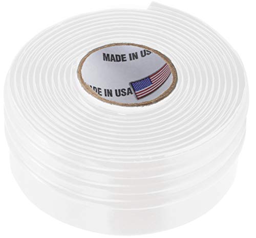 Silicone Rubber Grip Wrap for Tool Handles, Fitness and Sports Equipment - White, 1.7mm x 60in, One Size