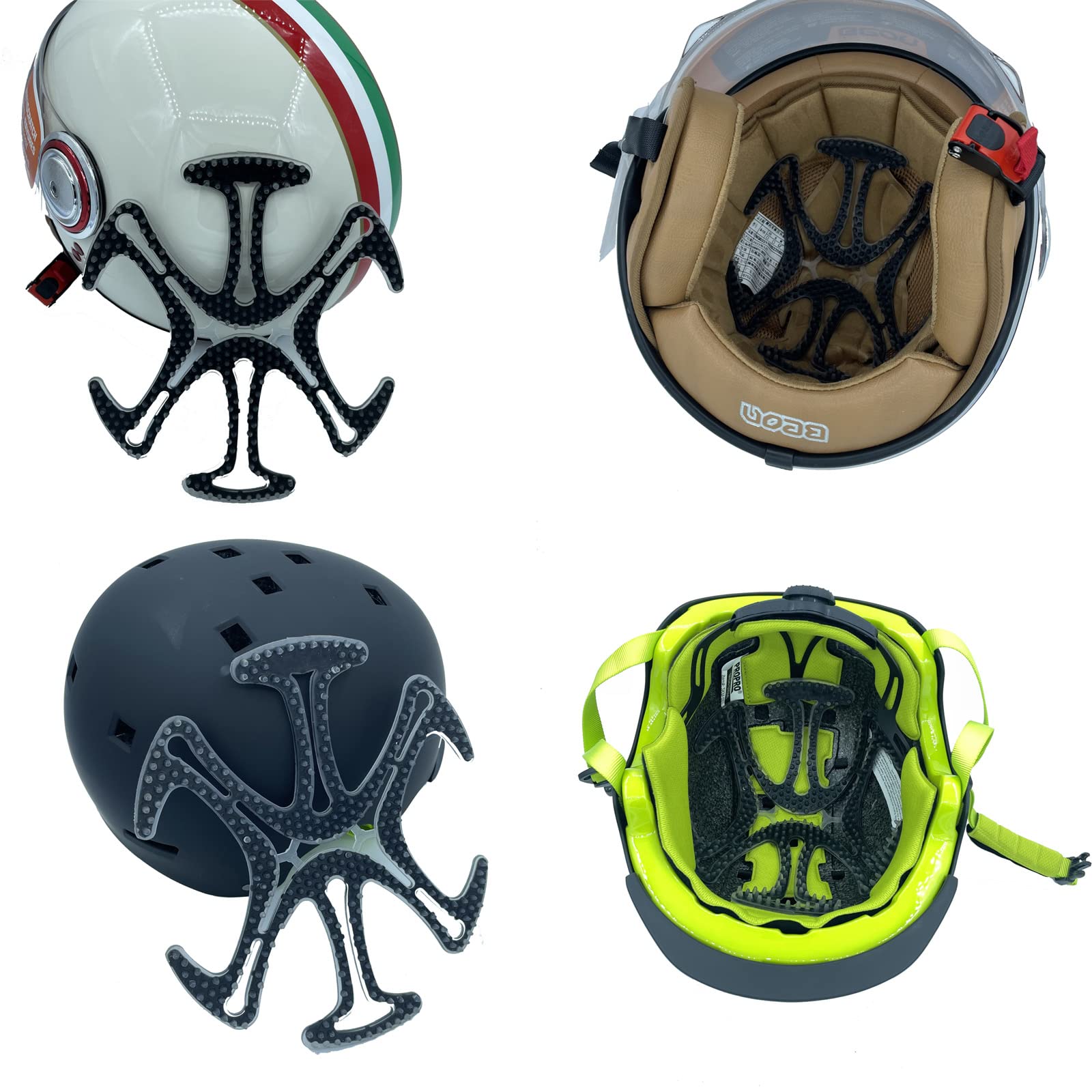 YUANSHAO Universal Bicycle Helmet Pads, Bicycle Replacement Helmet Pads Mats for Bike Cycling Motorcycle Helmet with Storage Bag(Helmet Not Included)