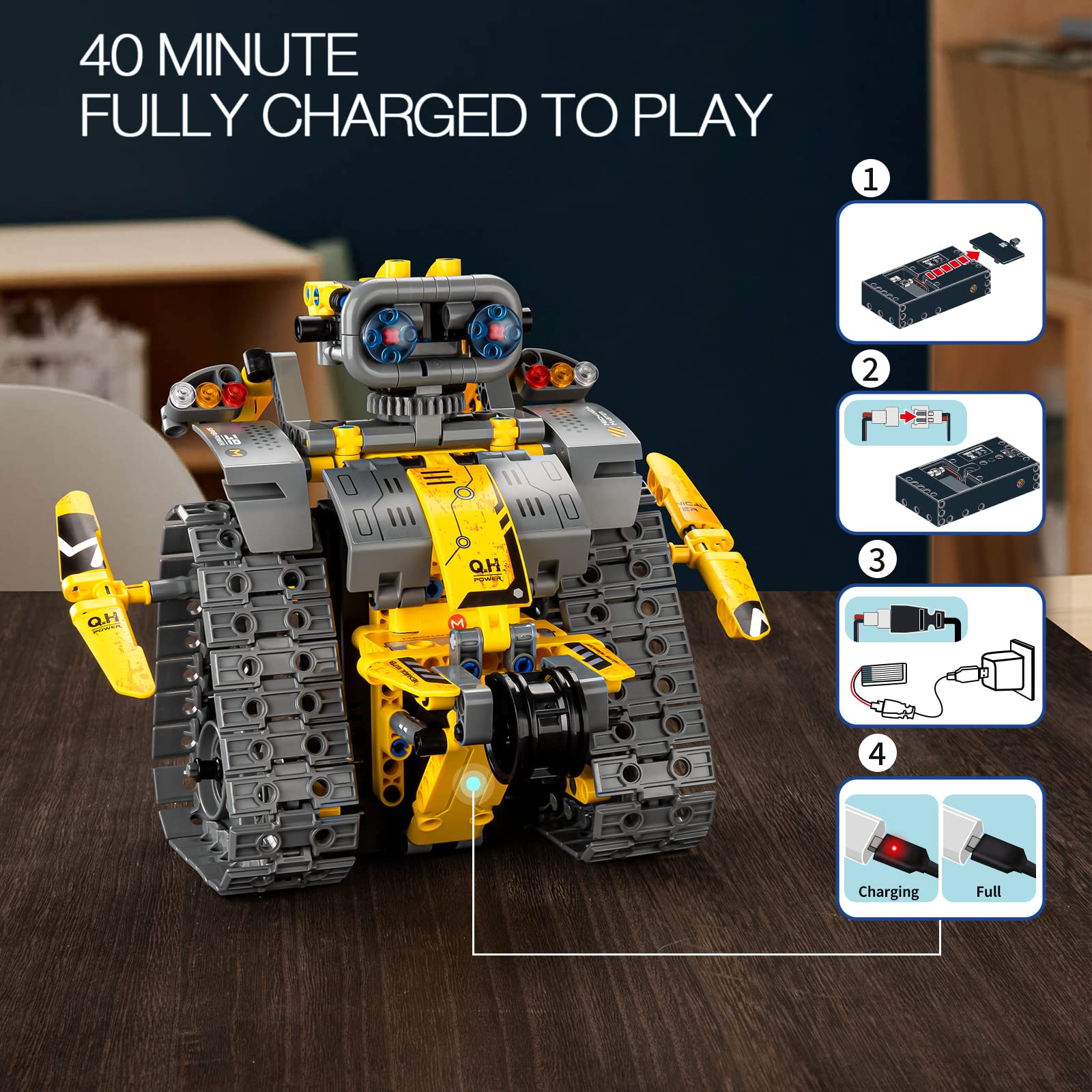 Sillbird STEM Building Blocks Robot for Kids- Remote Control Engineering Science Educational Building Toys Kits for 8,9-14 Year Old Boys and Girls