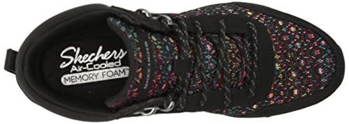 Skechers Women's Lace up Boot Hiking, Black Multi, 8.5
