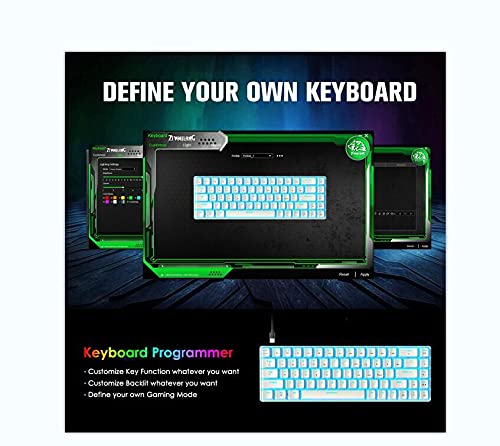 XINMENG 60% Wired Mechanical Gaming Keyboard and Mouse Combo, RGB Backlit 68 Keys Tenkeyless Ultra-Compact Mini Keyboard, 6400DPI Honeycomb Mouse, Anti-ghosting,Type-C Cable for Computer Mac Gamer