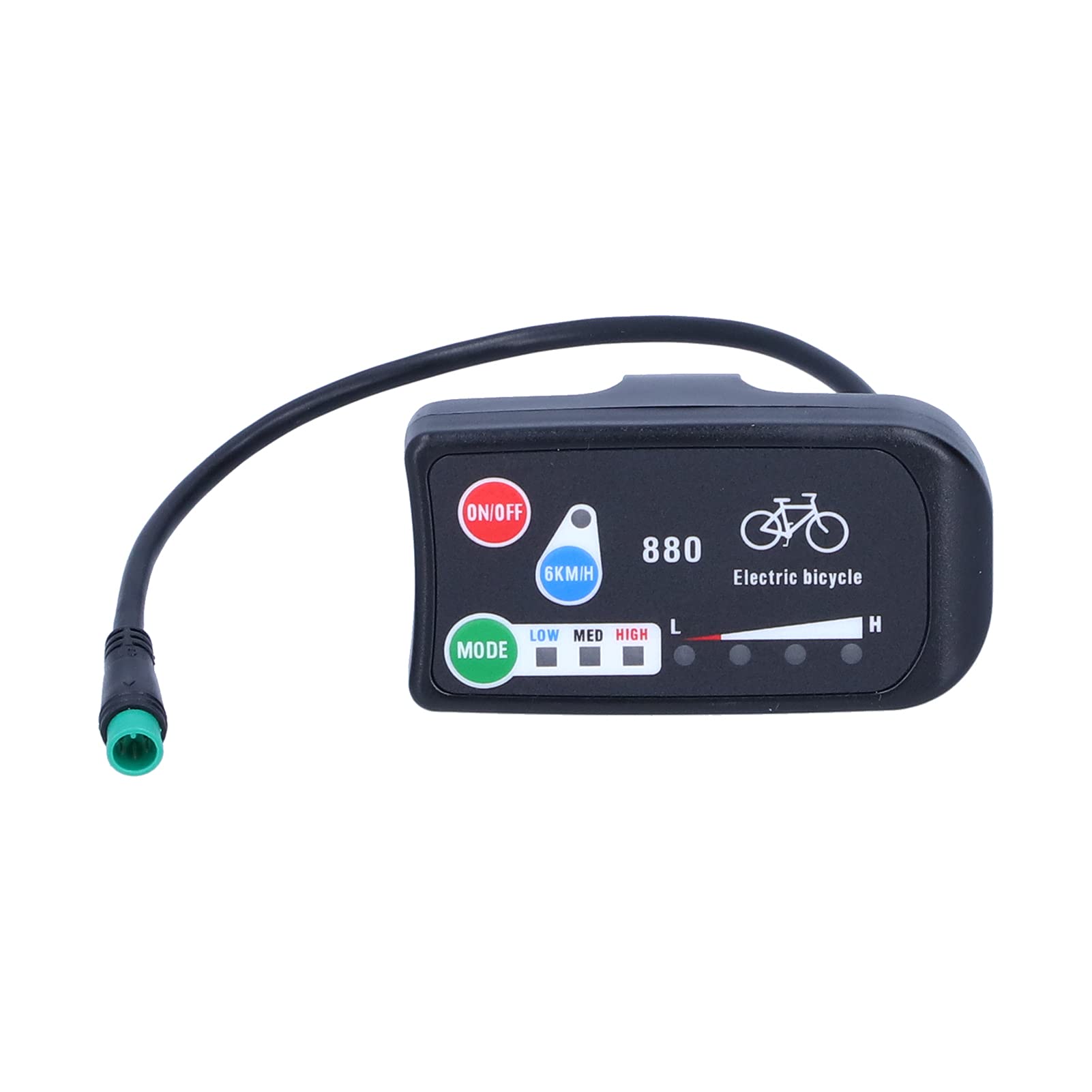 YUUGAA Electric Bicycle Display,Electric Bicycle for KT‑LED880 Display E‑Bike 36V 48V Display Meter E‑Bike Accessories