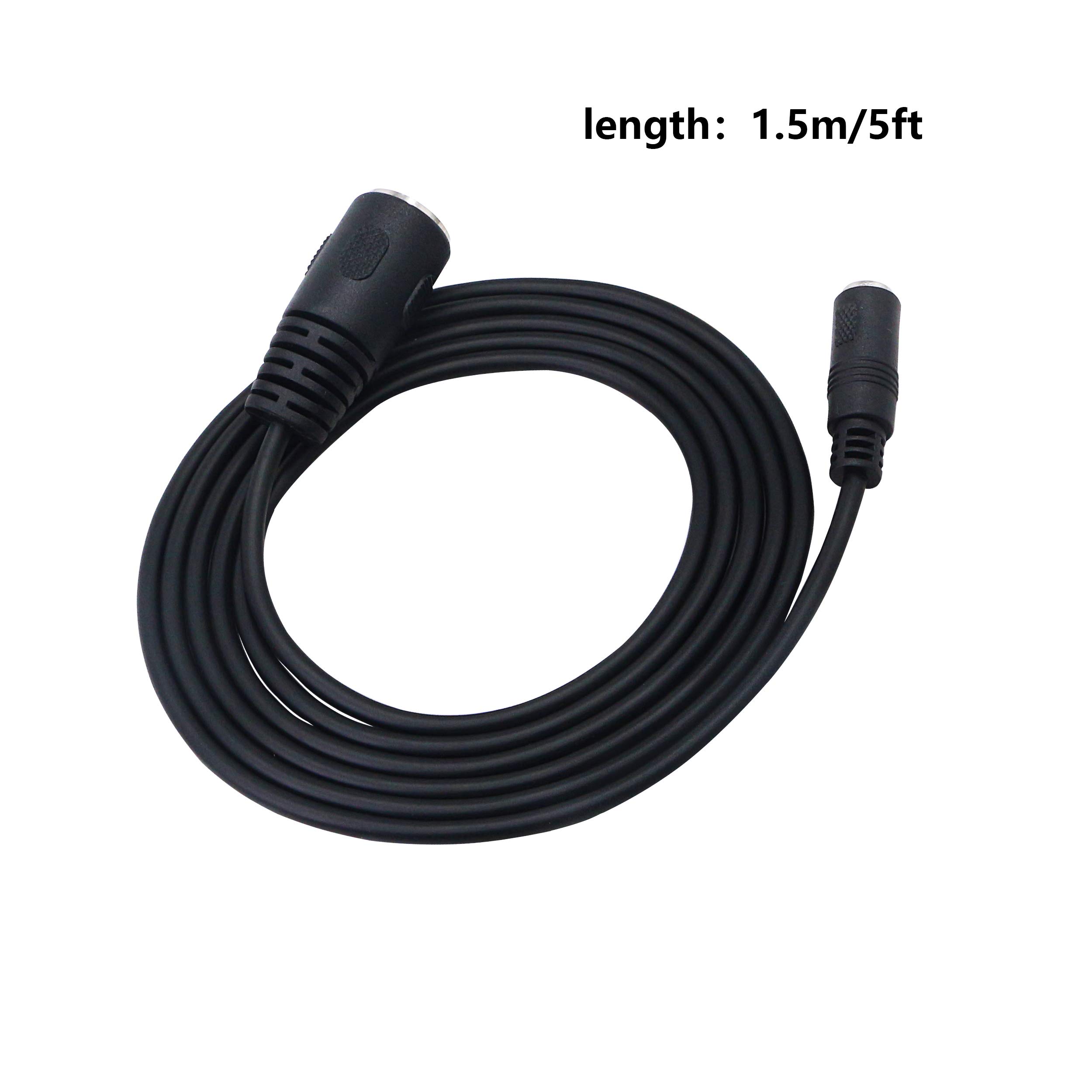 SinLoon 5-Pin DIN Cable DIN 5 Pin MIDI Plug Female to 3.5mm (1/8in) TRS Stereo Female Jack Converter Adapter Audio Cable for Connecting a CD Player, VCR, DVD（1.5m/5ft