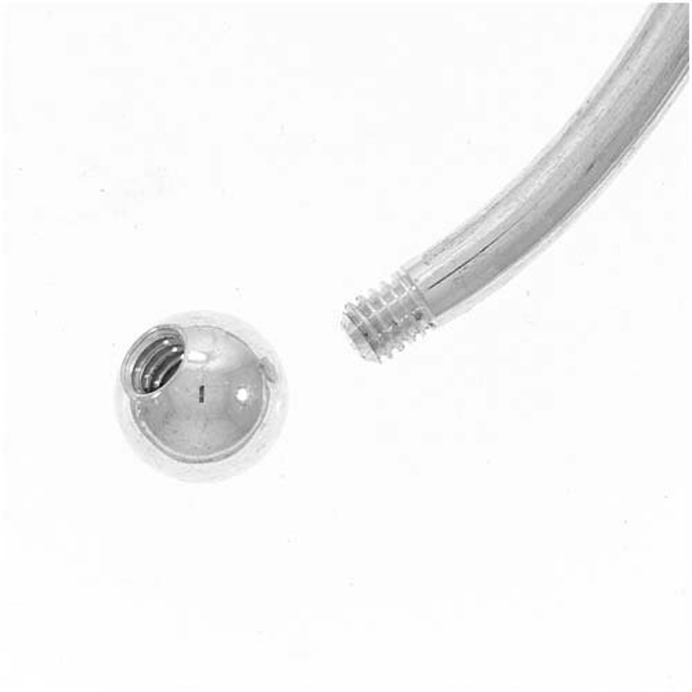 RUBYCA 10pcs White Silver Plated Bangle Bracelet Screw End Ball Cuff Charm Beads DIY Jewelry