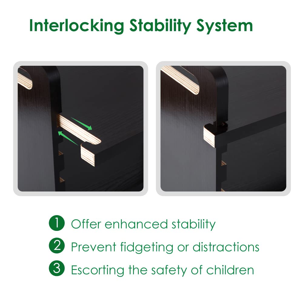 StrongTek Adjustable Piano Foot Rest for Kids, Heavy-Duty Wood Piano Foot Stool for Beginners to Improve Posture, Play Comfort, and Helps Kids to Focus on Learning