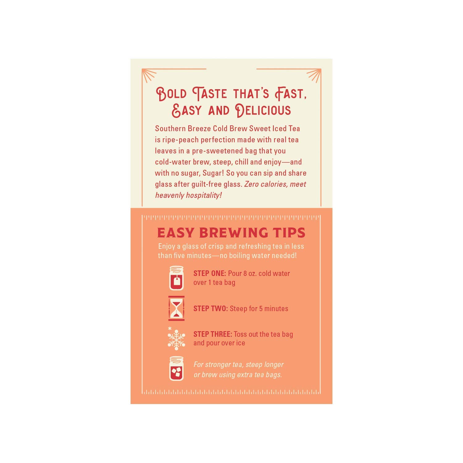 Southern Breeze COLD BREW Sweet Iced Tea 2-Pack (Peach)
