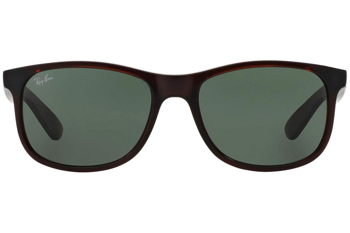 Ray-Ban RB4202 Andy Rectangular Sunglasses, Brown/Grey Green, 55 mm