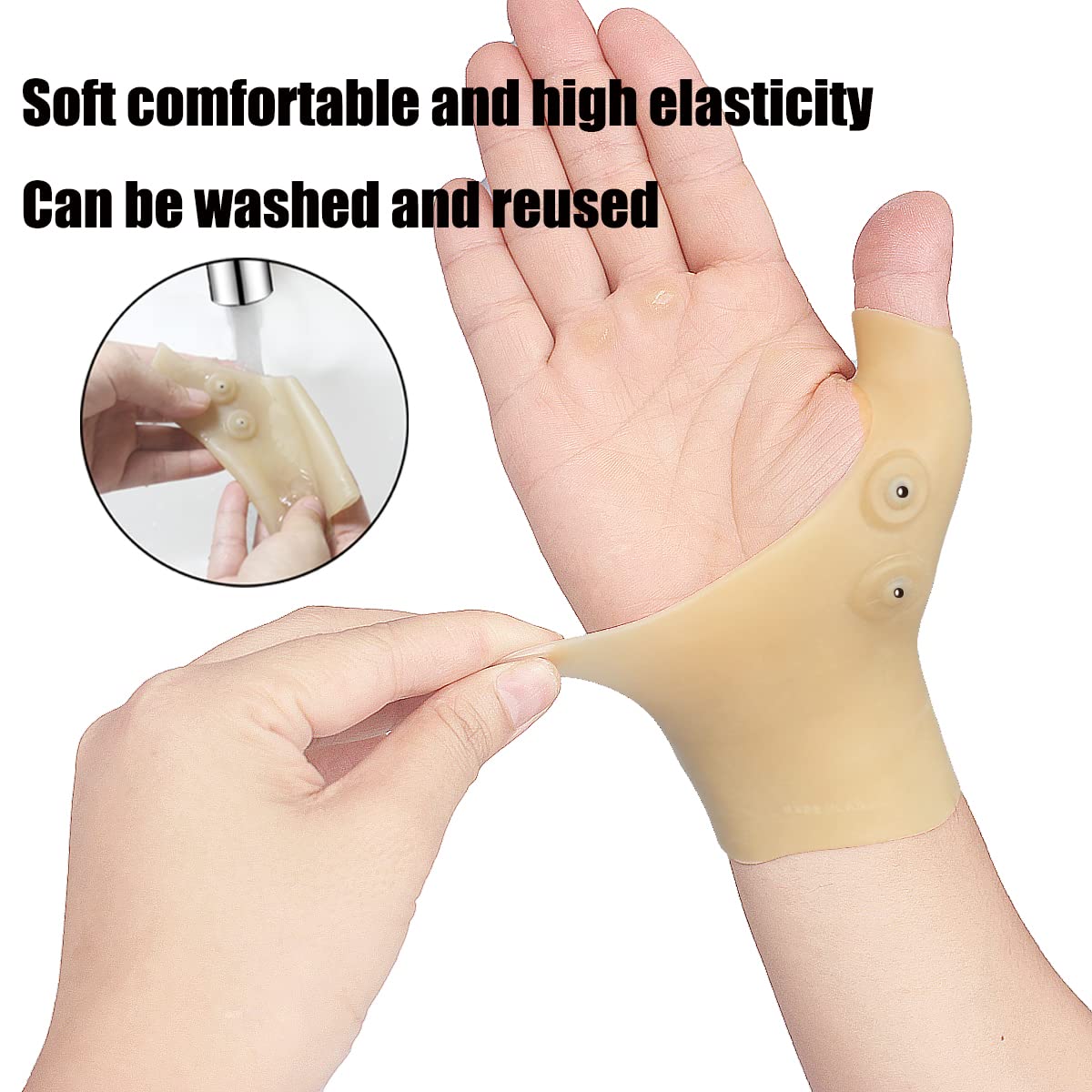YUNYILAN 2 Pcs Wrist Support Brace Carpal Tunnel Wrist Brace Hand Support with 2 magnet, Wrist Support for Arthritis and Tendinitis, Joint Pain Relief