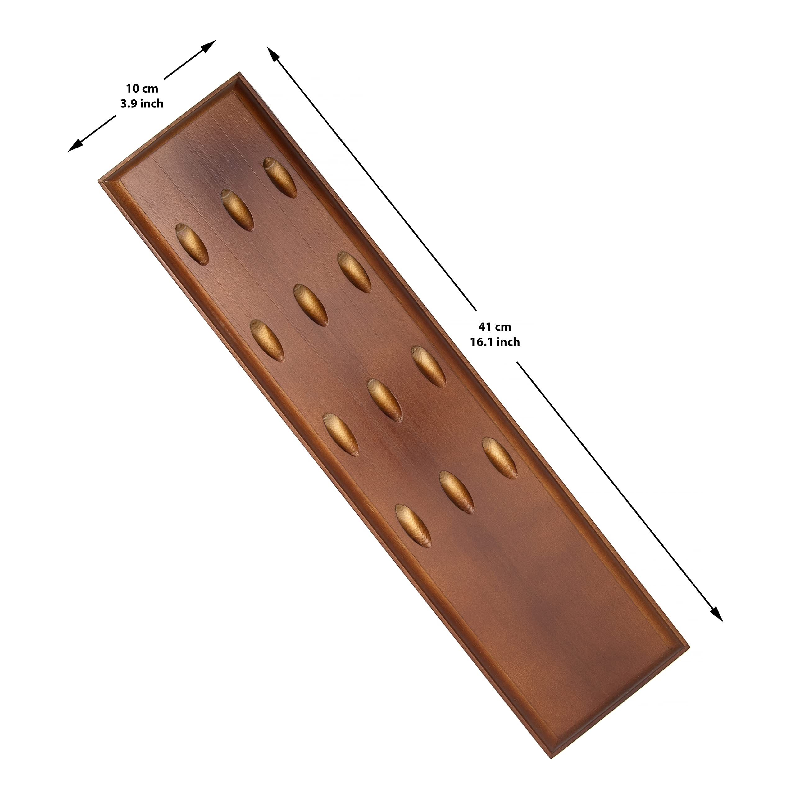 Veradura Solid Wood Wall Dart Holder - Holds and Displays 12 Soft or Steel Tip Darts - Precision Drilled Holes - Complete with 2 Pieces of Chalk for Scoring and an Accessory Bag