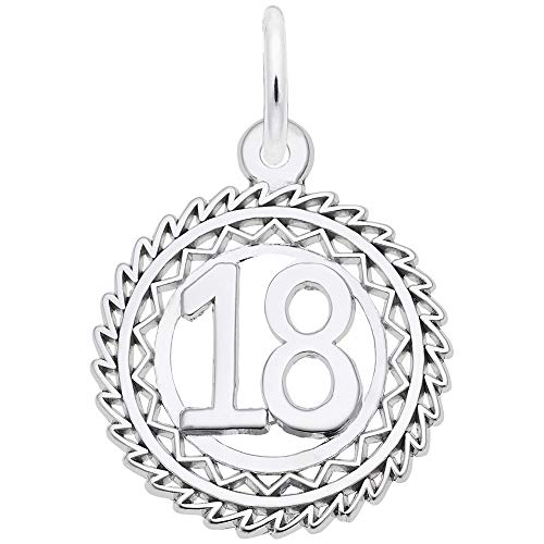 Rembrandt Charms 925 Sterling Silver Number 18 Charm Pendant