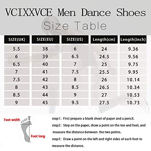 VCIXXVCE Men's Lace-up Dance Sneakers with Split Sole -Breathable Synthetic mesh -Split Sole Athletic Walking Dance Shoes Platform,White,US 8.5