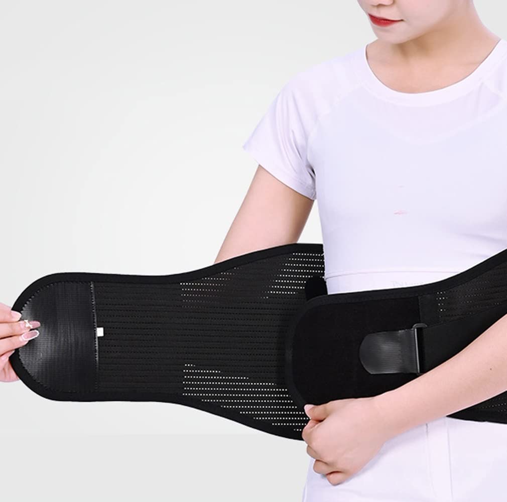 ZFF Self-Heating Back Support Brace, Adjustable Lower Lumbar Belt Pain Relief for Sciatica, Backache, Slipped Disc, Hernia, Spinal Stenosis, Spine Injury Prevention, Black (Size : XL/X-Large)