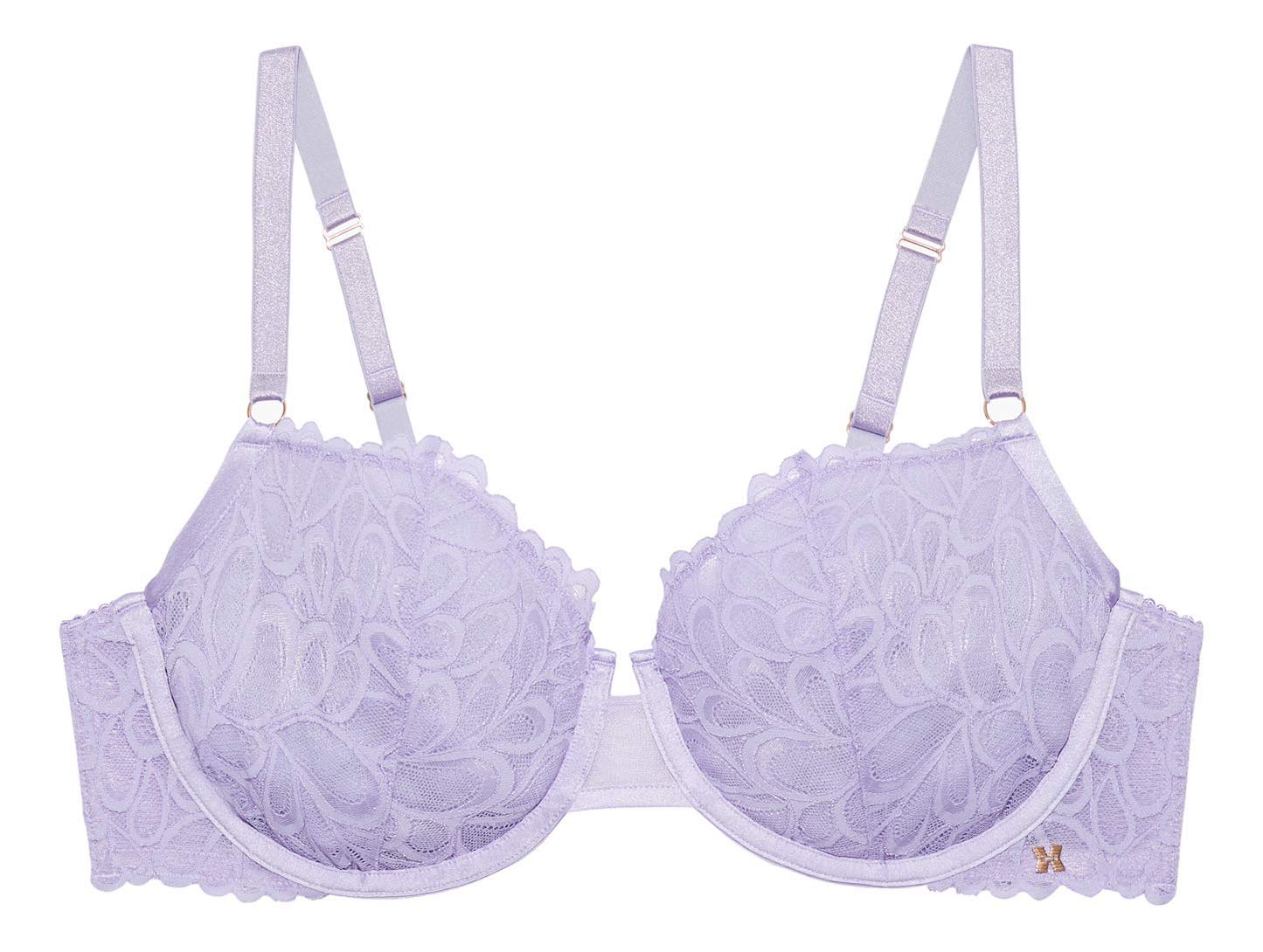 Savage X Fenty, Women's, Savage Not Sorry Unlined Lace Balconette Bra, Lavender, 32DD