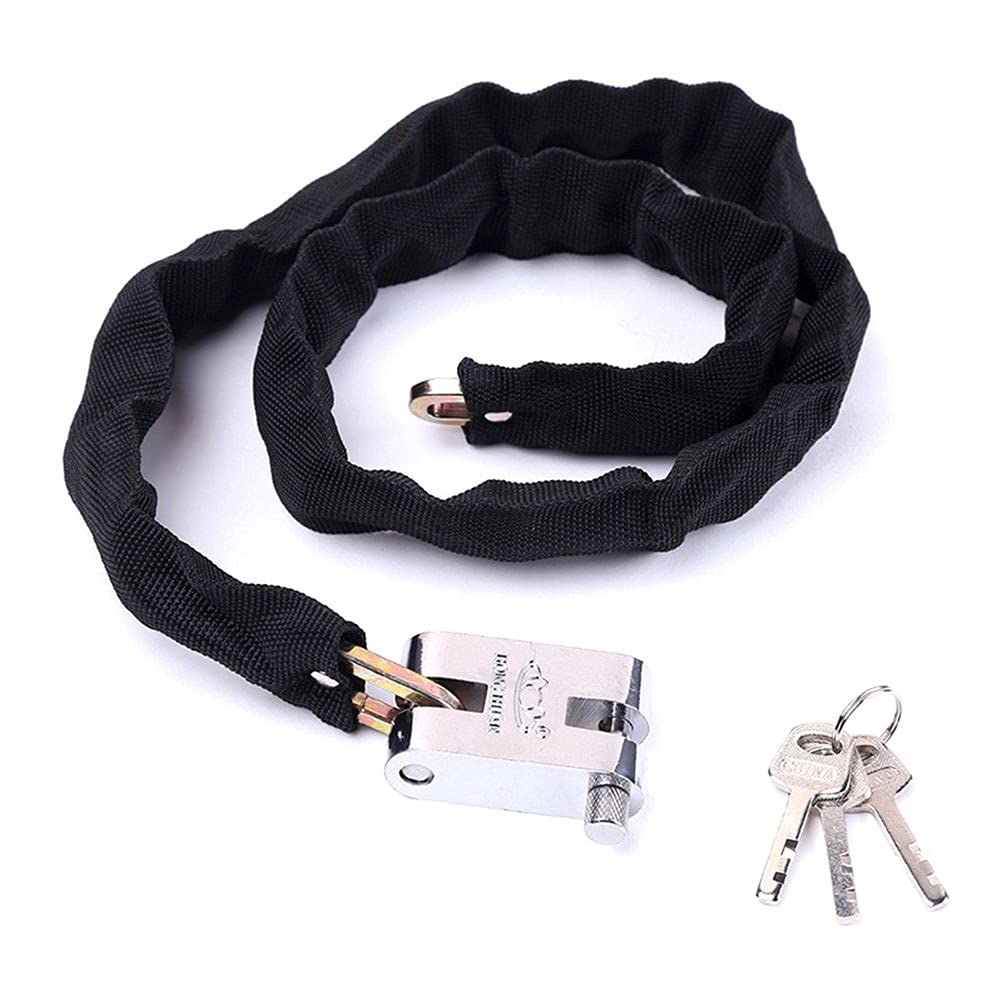 XLDYM Bike Lock Heavy Duty Bike Chain Lock Motorcycle Chain Locks The 0.6 inch Square Lock is Suitable for Motorcycles and Bicycles-4.26(ft 130cm
