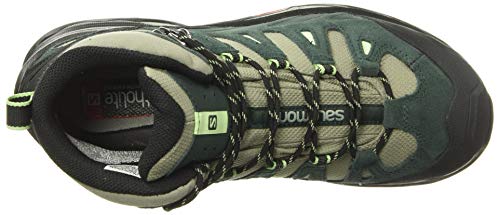 Salomon Quest Prime Gore-TEX Hiking Boots for Women, Shadow/Green Gables/Patina Green, 7.5