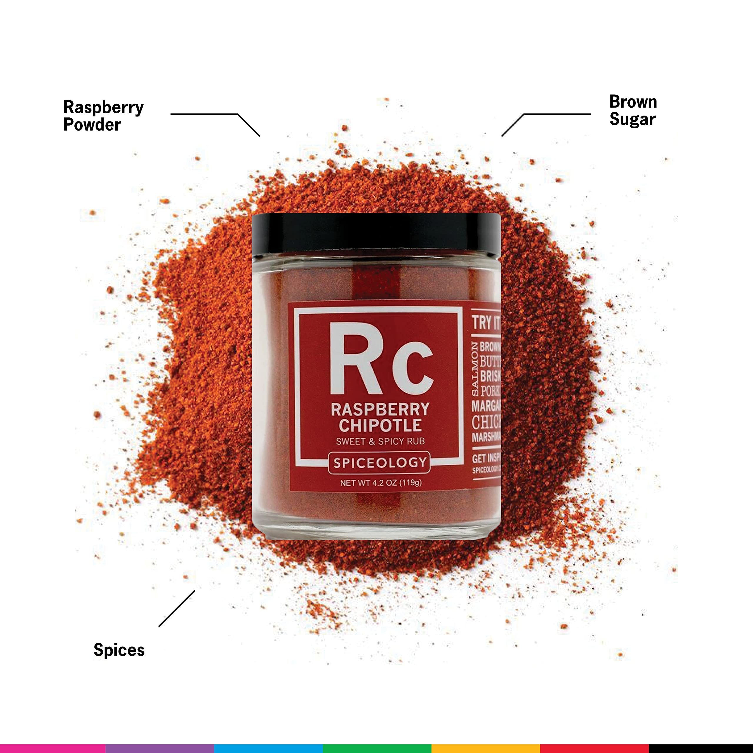 Raspberry Chipotle - Spiceology Sweet and Spicy Rub - All-Purpose Seasoning - 4.2 Ounces
