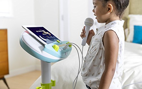 Singing Machine SMK1010 Kids Pedestal Karaoke System with Two Microphones, Stand and Voice Effects