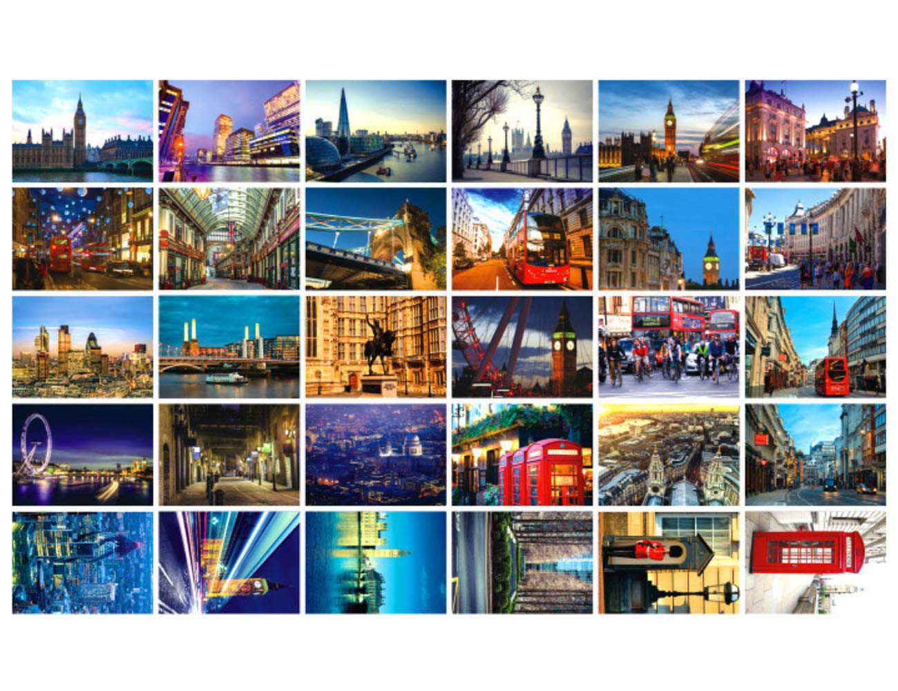 Travel postcards,Set of 30 Post cards variety pack depicting from Around the World Famous Travel Sites,Assorted Postcards Bulk, 4 x 6 -London