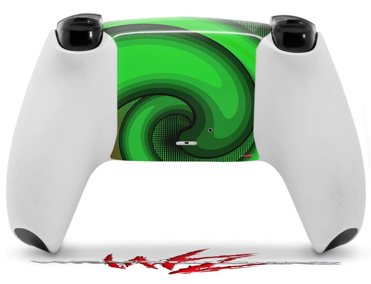 WraptorSkinz Skin Wrap compatible with Sony PS5 DualSense Controller Alecias Swirl 01 Green (CONTROLLER NOT INCLUDED)