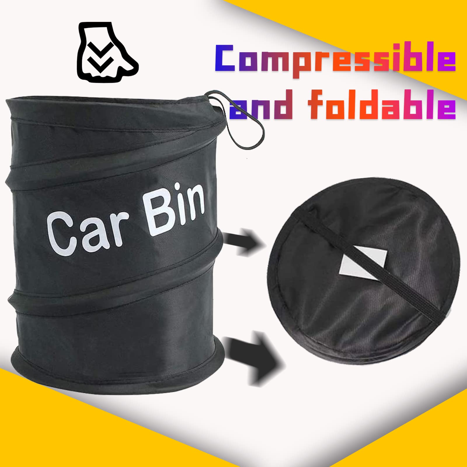 YZHSJC Foldable Pop-up Car Trash Bin