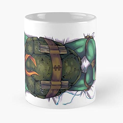 Teenage Teen Tmnt Cowabunga Turtles Mikey Chill Mutant Michaelangelo Pizza Ninja Best 11 Ounce Ceramic Coffee Mug