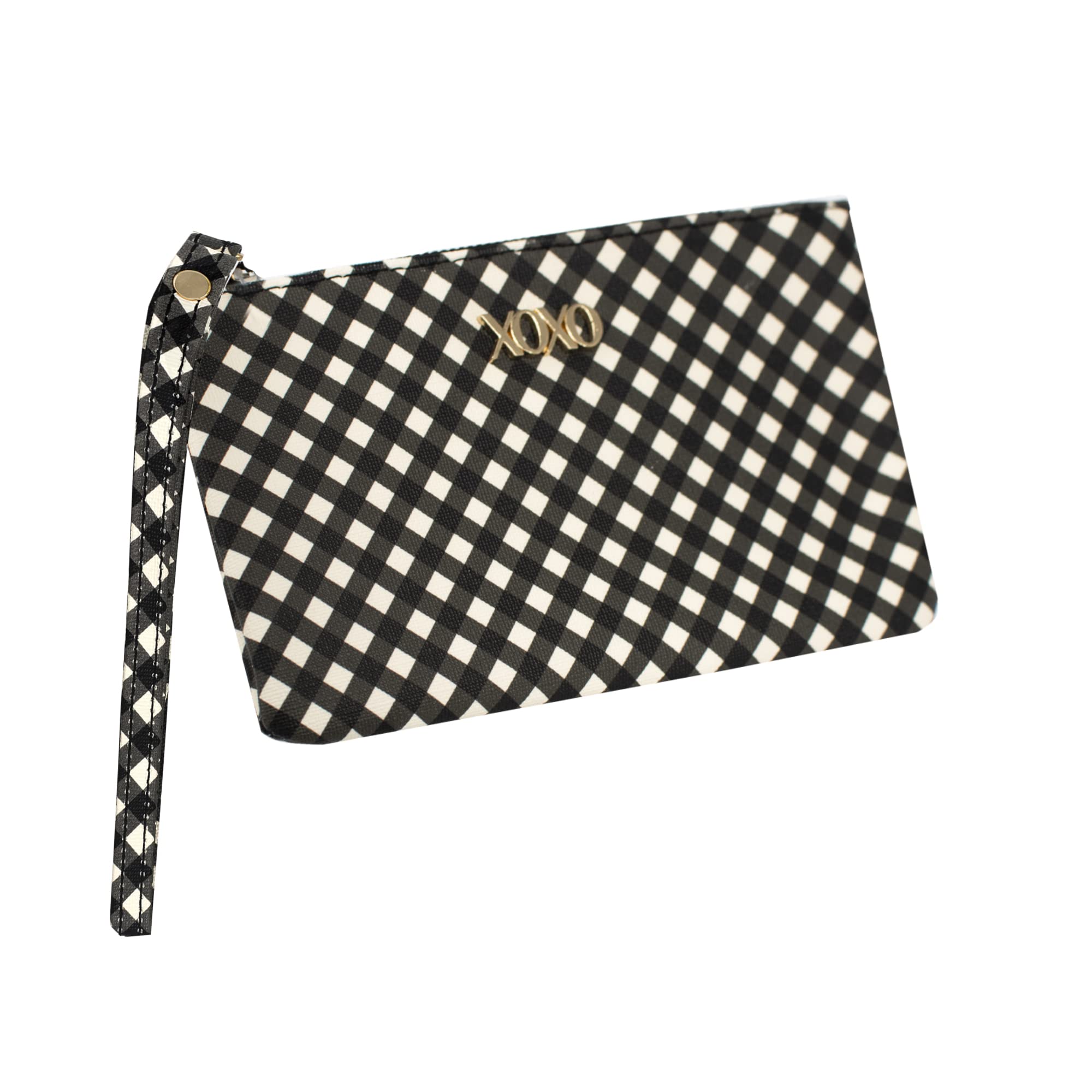 XOXO Women’s Large Metallic Gold Saffiano Multifunction Solid/Patterned Wristlet