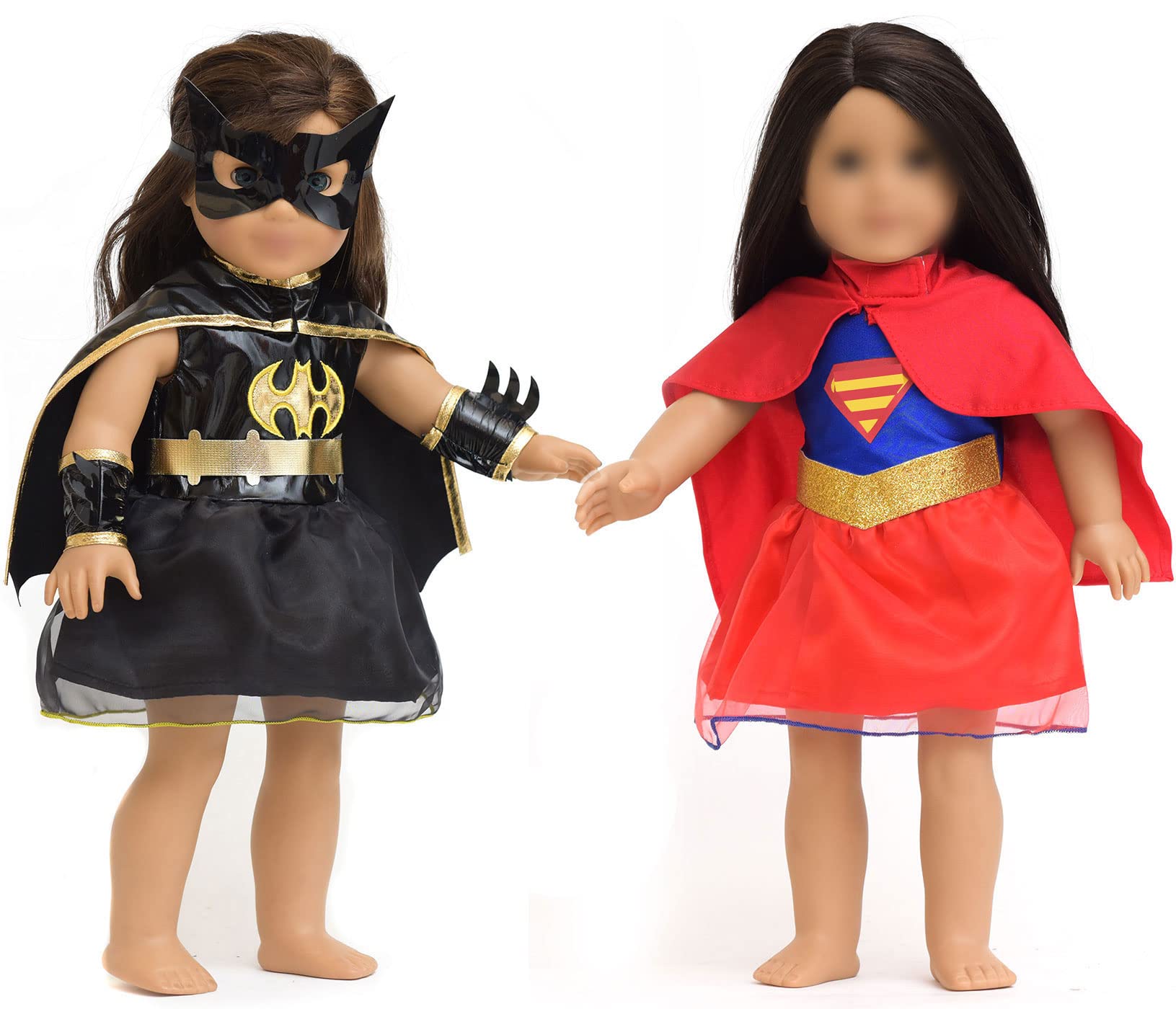 sweet dolly 18 Inches Doll Clothes Super Hero Costumes Outfits for 18 inch Dolls