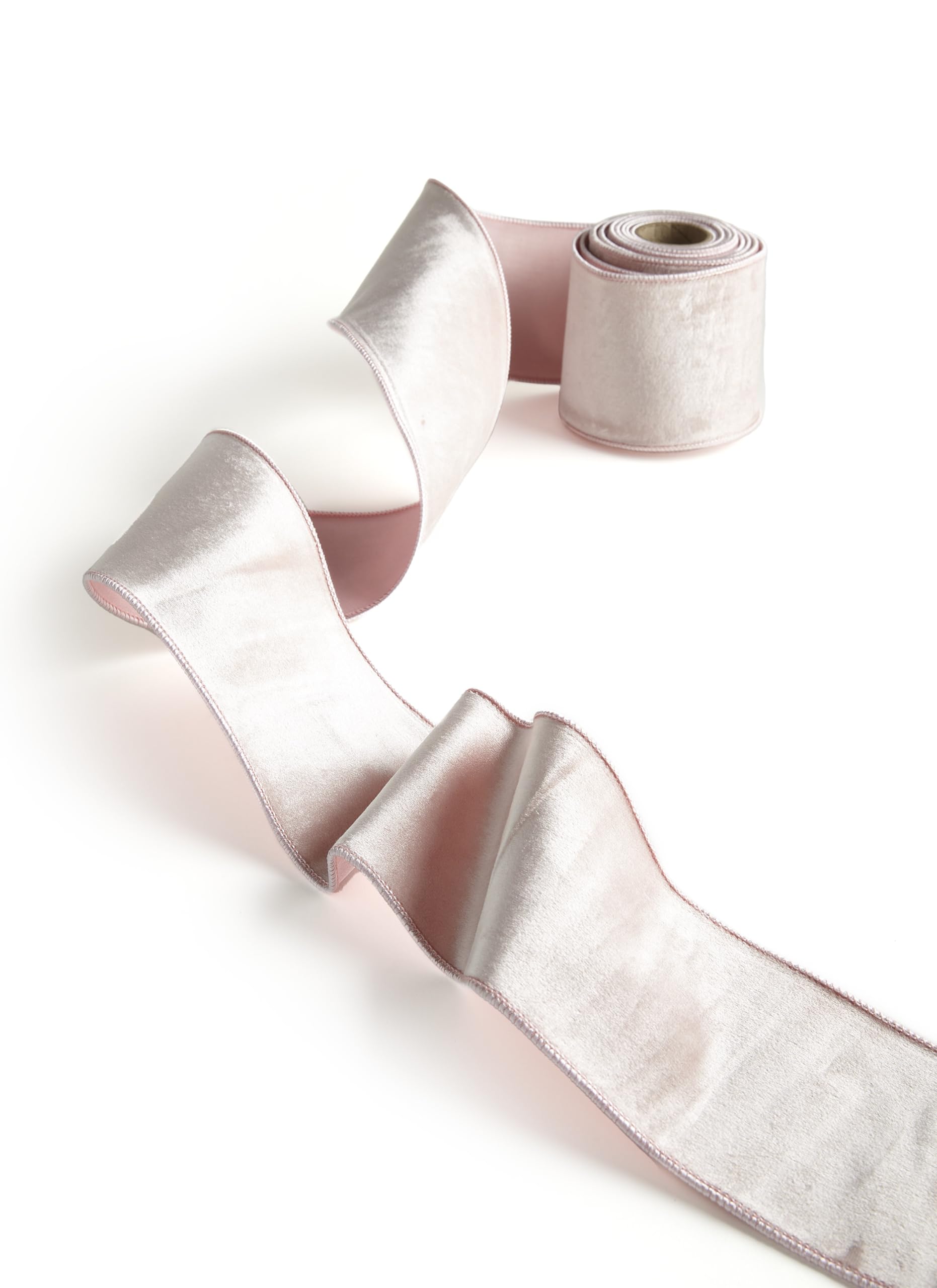 Raz Imports Ribbon 2023 4" X 10 Yards Pink Velvet Wired Ribbon