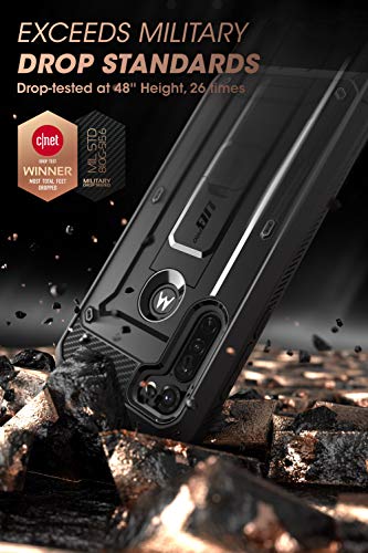 SUPCASE Unicorn Beetle Pro Series Case for Moto G Stylus 2020 [Not Fit 2021/2022 Version], Built-in Screen Protector Full-Body Rugged Holster & Kickstand Case (Black)