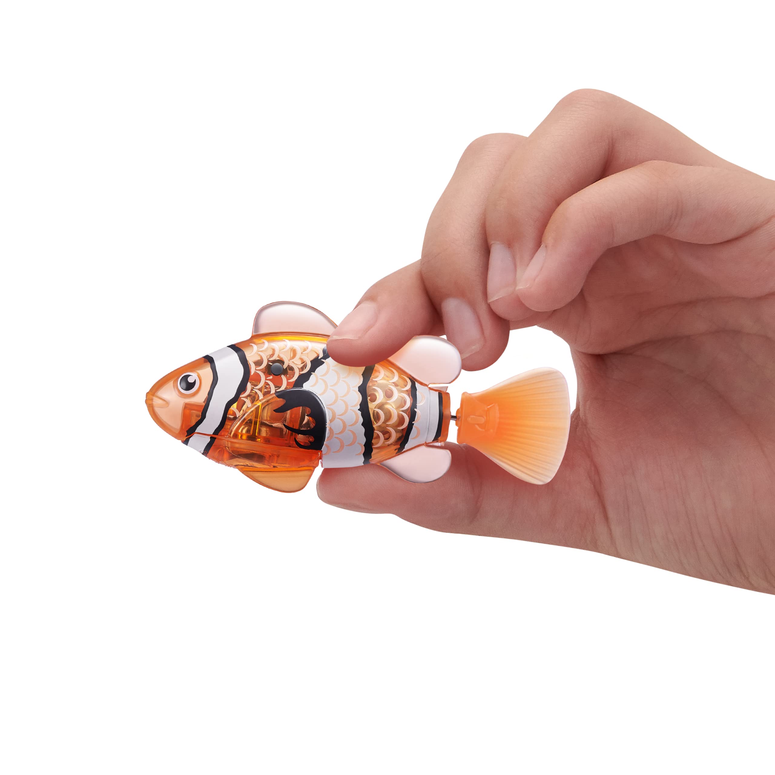 Robo Alive Robo Fish Robotic Swimming Fish (Teal + Orange) by ZURU Water Activated, Changes Color, Comes with Batteries, Amazon Exclusive (2 Pack) Series 3