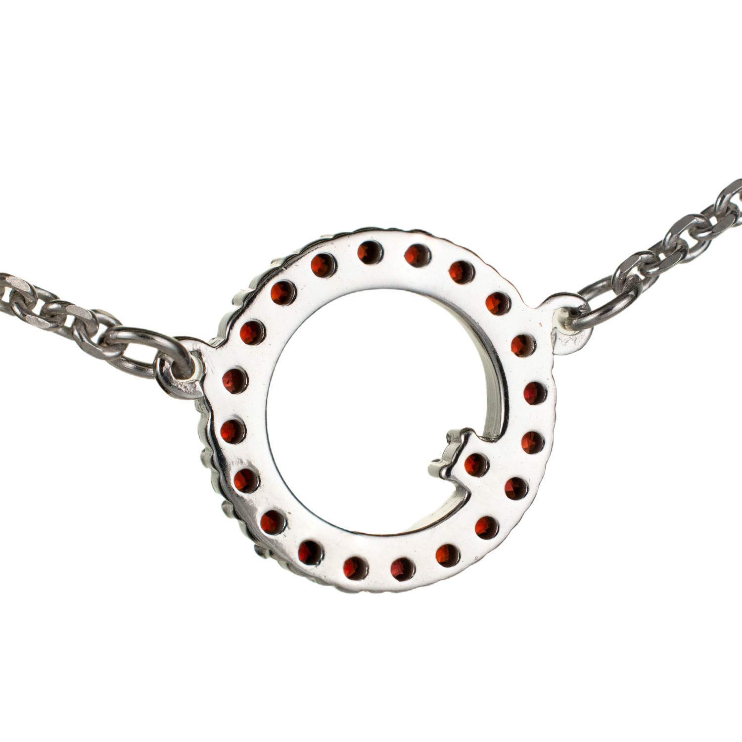 ZIKLARS Bohemian Garnet Circle Necklace