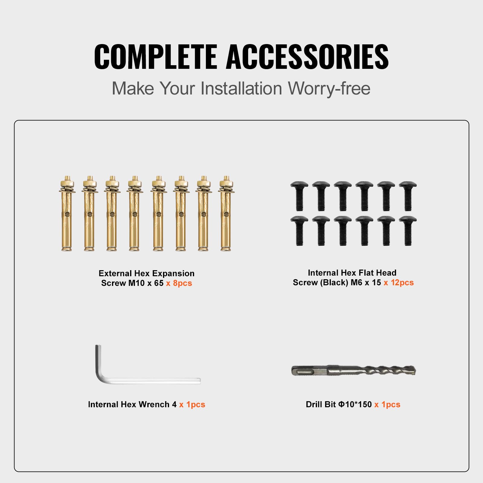 VEVOR Handrail for Outdoor Steps, 3-4 Steps Outdoor Handrail, Adjustable Aluminum Staircase Handrail, Thickened Stair Railings for Porch Railing, Deck Handrail