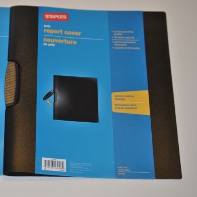 Staples Polypropylene File with Swing-Arm Clip Letter Size Black