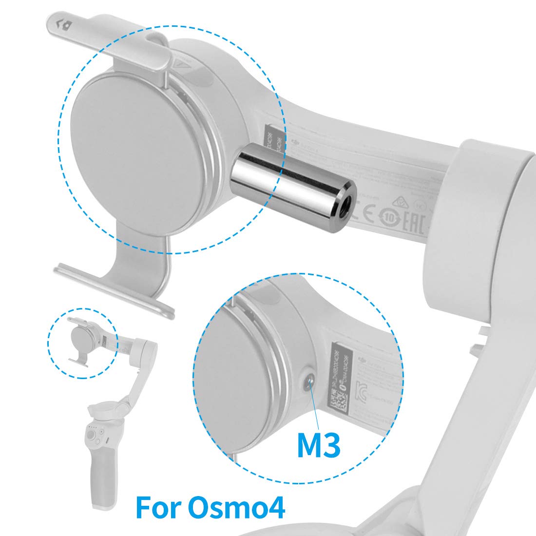 XT-XINTE Handheld Gimbal Counterweight Calibration Balance Weights Compatible with DJI Osmo Mobile 3 4 Clump Weight